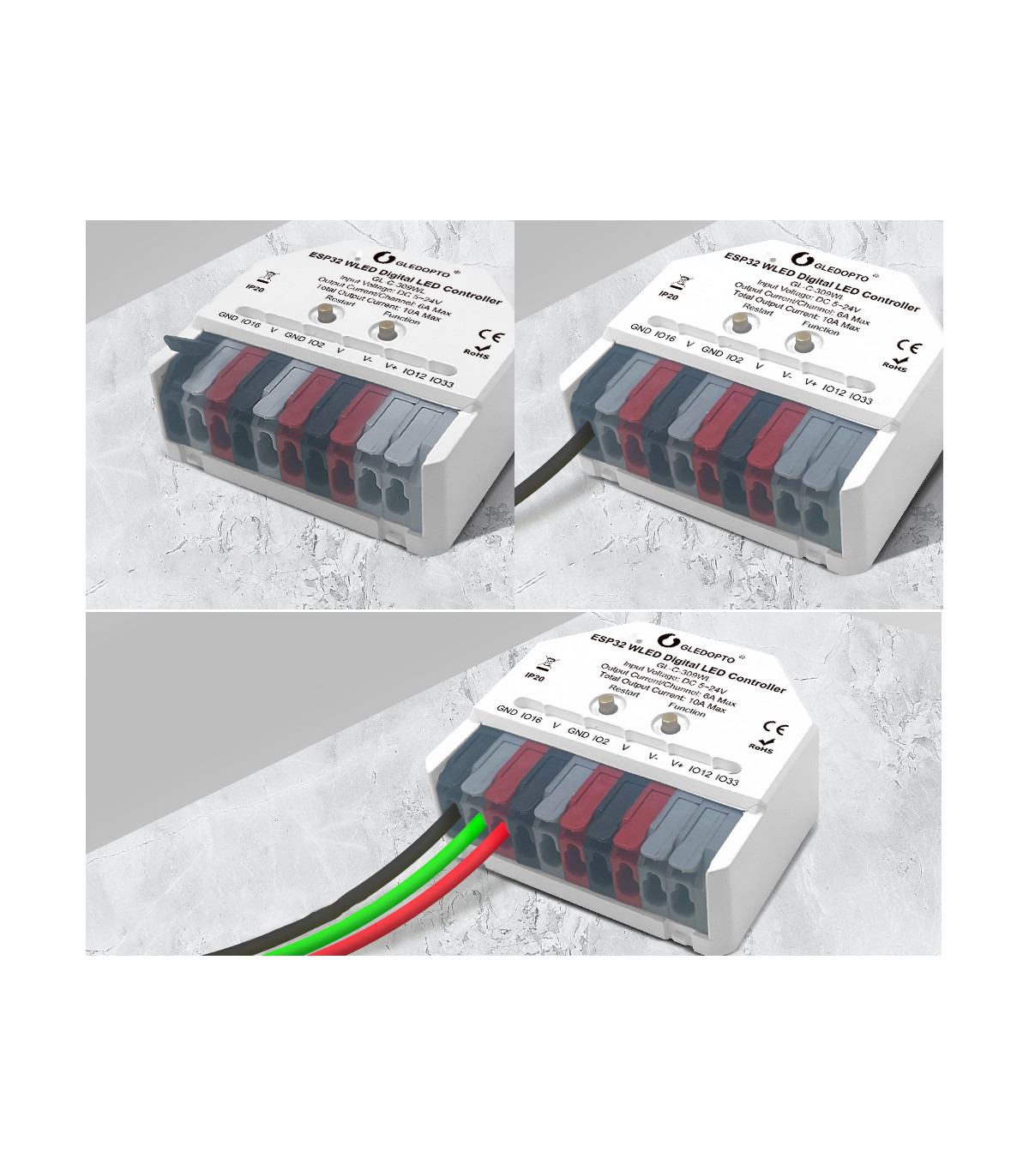 Sterownik WLED Magic Pixel LED WiFi ESP32 Home Assistant WS281x